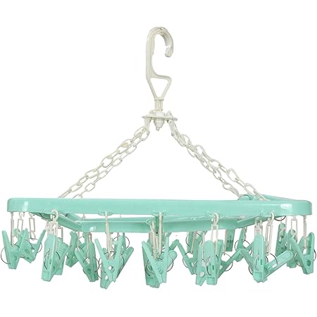 Synergy 25 Clips Stainless Steel Square Cloth Hanger/Clothes Stand for ...