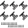 6 Pairs Push in Plinth Panel Furniture Connectors Bracket Fixings with ...