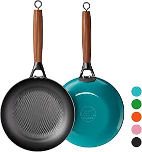 YUTANN Poêle en Fonte Induction 28 cm – Poêle à Frire avec Manche en ...