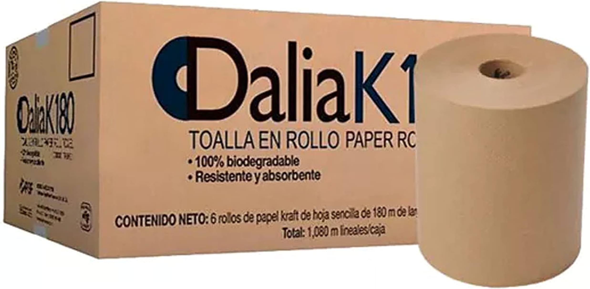 Fapsa Toalla de Papel en Rollo para Manos TR19601, Biodegradable, 6 ...