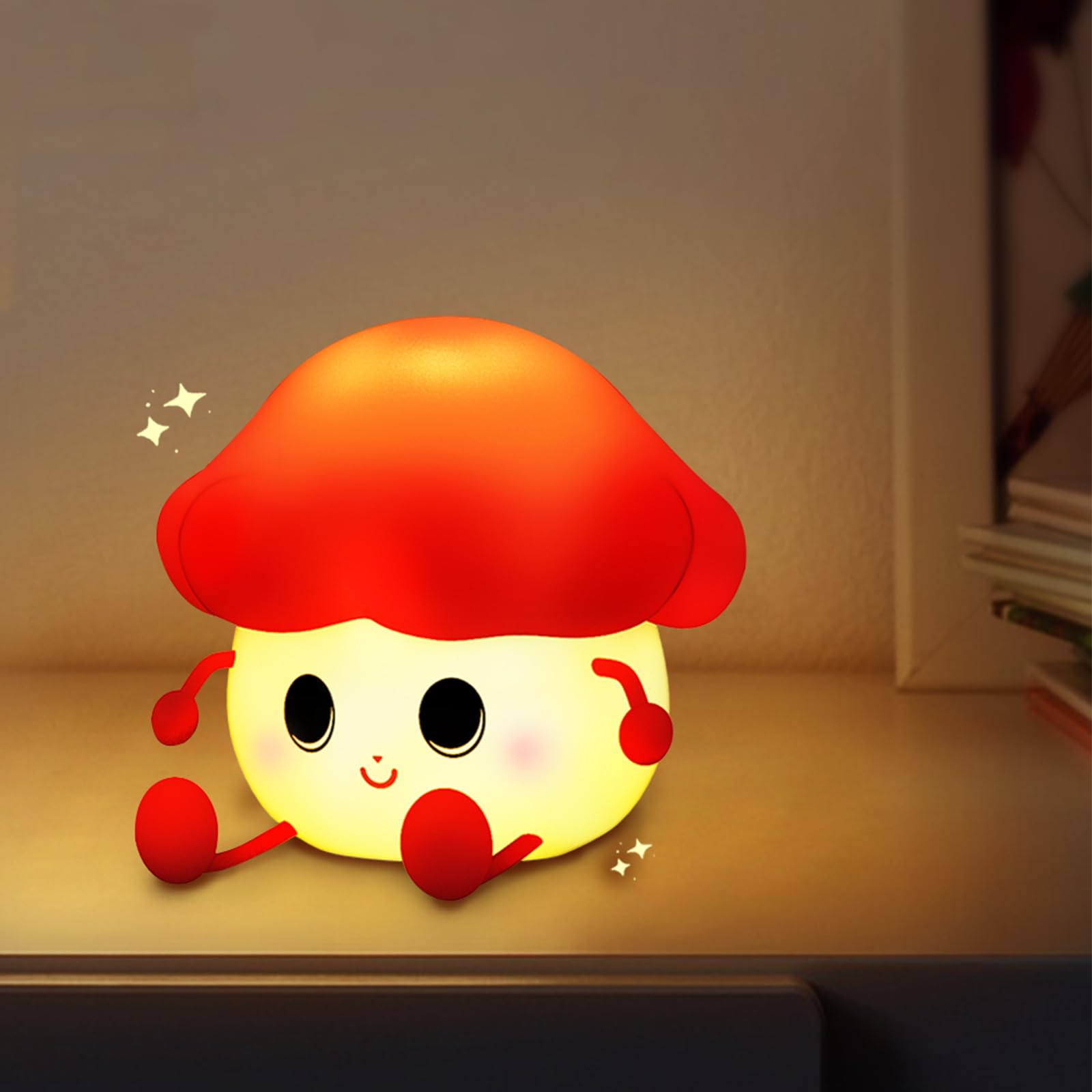 Mushroom Night lights for kids, Cute Nightlight with Timer for Baby ...
