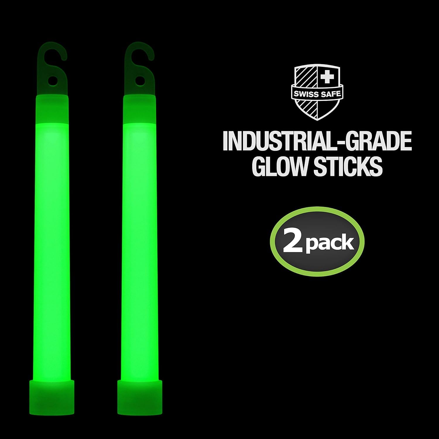 Snapklik.com : Swiss Safe Premium 6" Glow Sticks - Extra Bright, 12 ...
