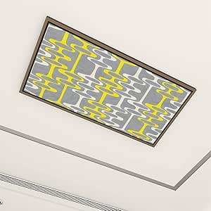 Decorative Fluorescent Light Covers for Ceiling Lights 4 Packs Seamless ...