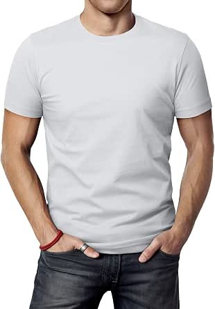 H2H Mens Casual Slim Fit Short Sleeve T-Shirts Soft Lightweight V-Neck ...