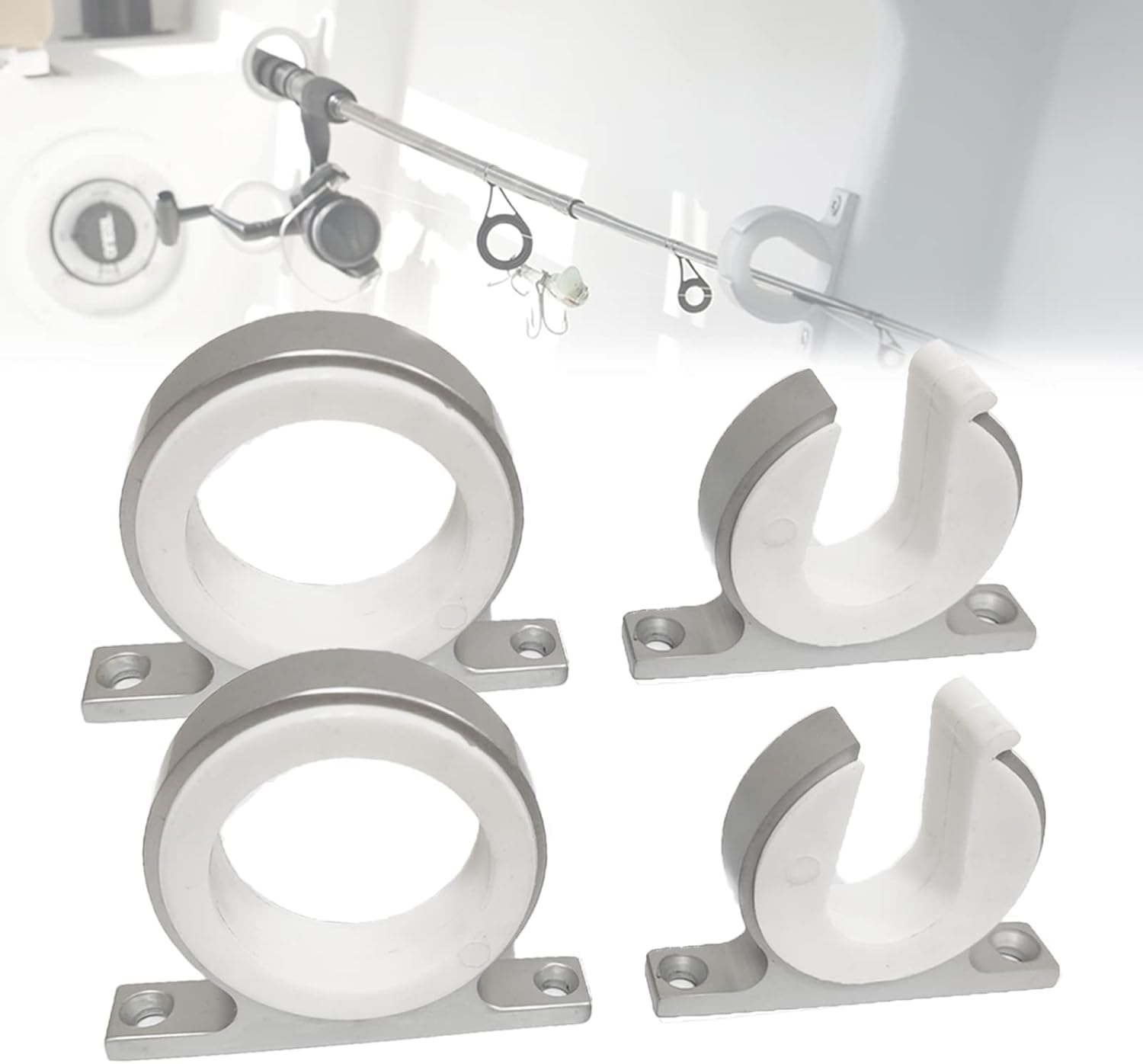 Amazon.com: Marine Rod Hanger Rack Holder, Reel Storage Lock Ring Set ...