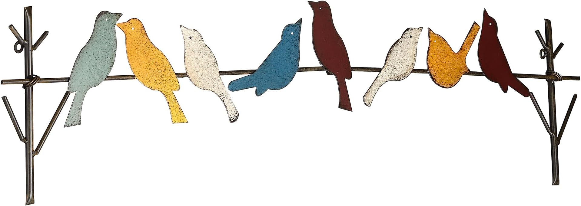 Amazon.com: LyneeRan Sea Glass Rainbow Birds, Sea Glass Birds on Branch ...
