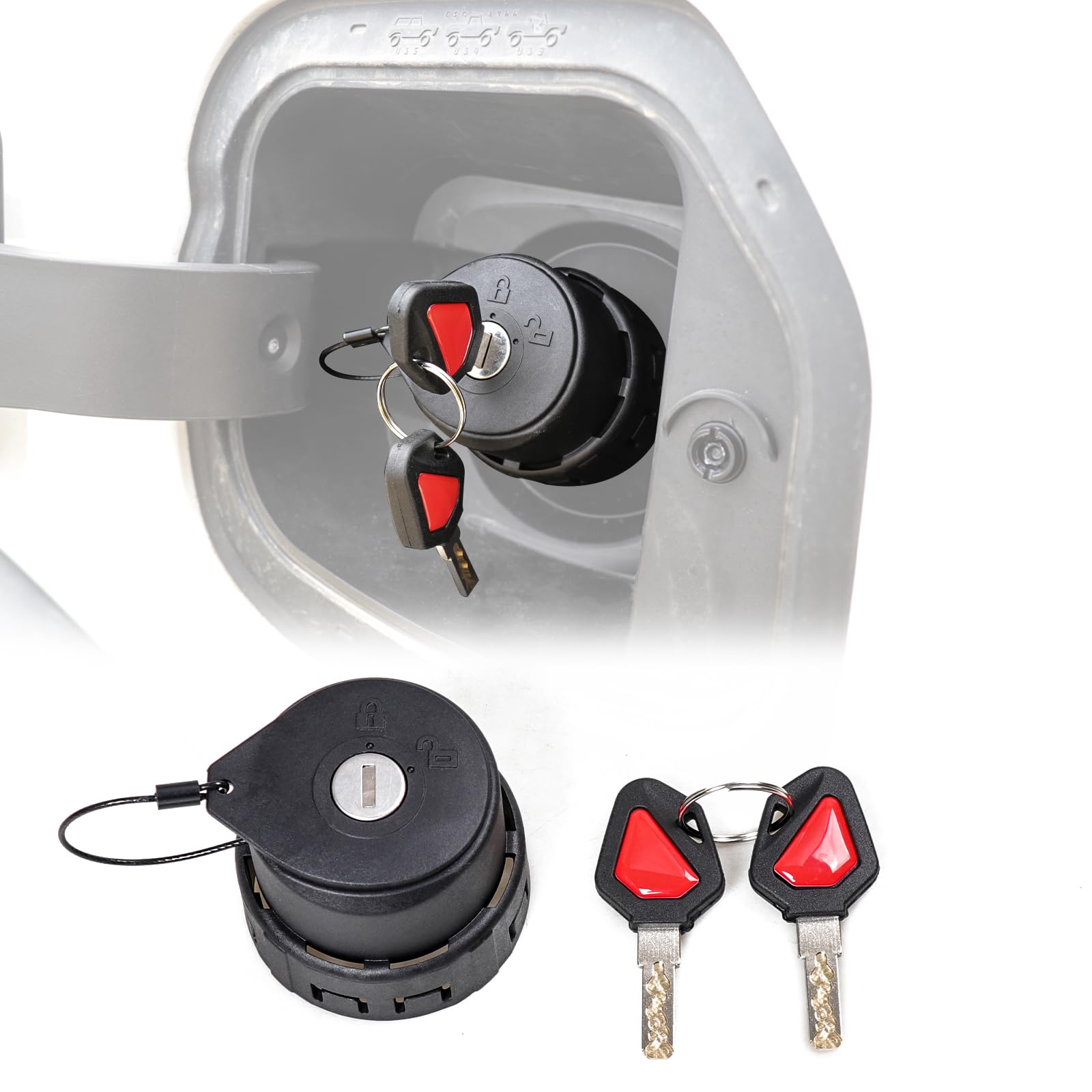 Amazon.com: JHD-TOGO for Bronco/F150 Locking Fuel Cap Fuel Tank Cap ...