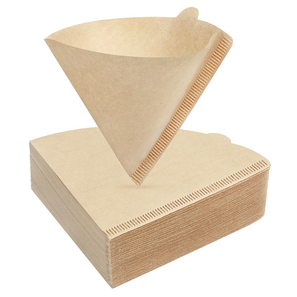 YICOTA 100 Pieces Coffee Filter Papers Disposable Unbleached Coffee ...