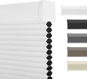 Amazon.com: BERISSA Blackout Cellular Shades Cordless Honeycomb Shades for Windows Color-Matched ...