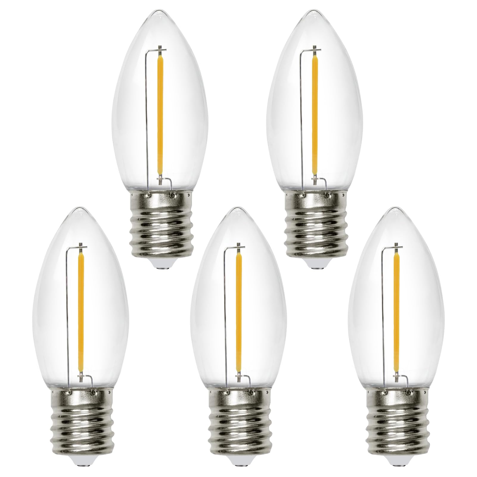 Snapklik.com : Echosari 25 Pack C9 Replacement LED Light Bulbs, E17 ...