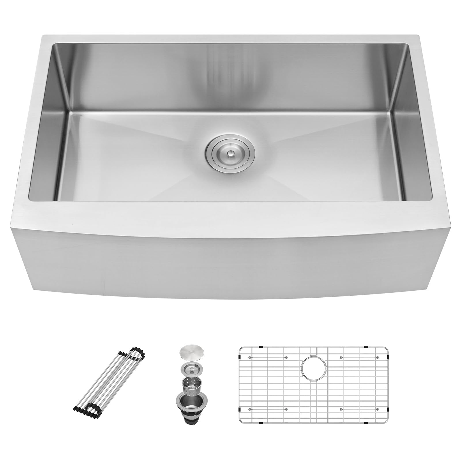 Snapklik.com : 36 Stainless Steel Farmhouse Sink- 36x21 Inch Kitchen ...
