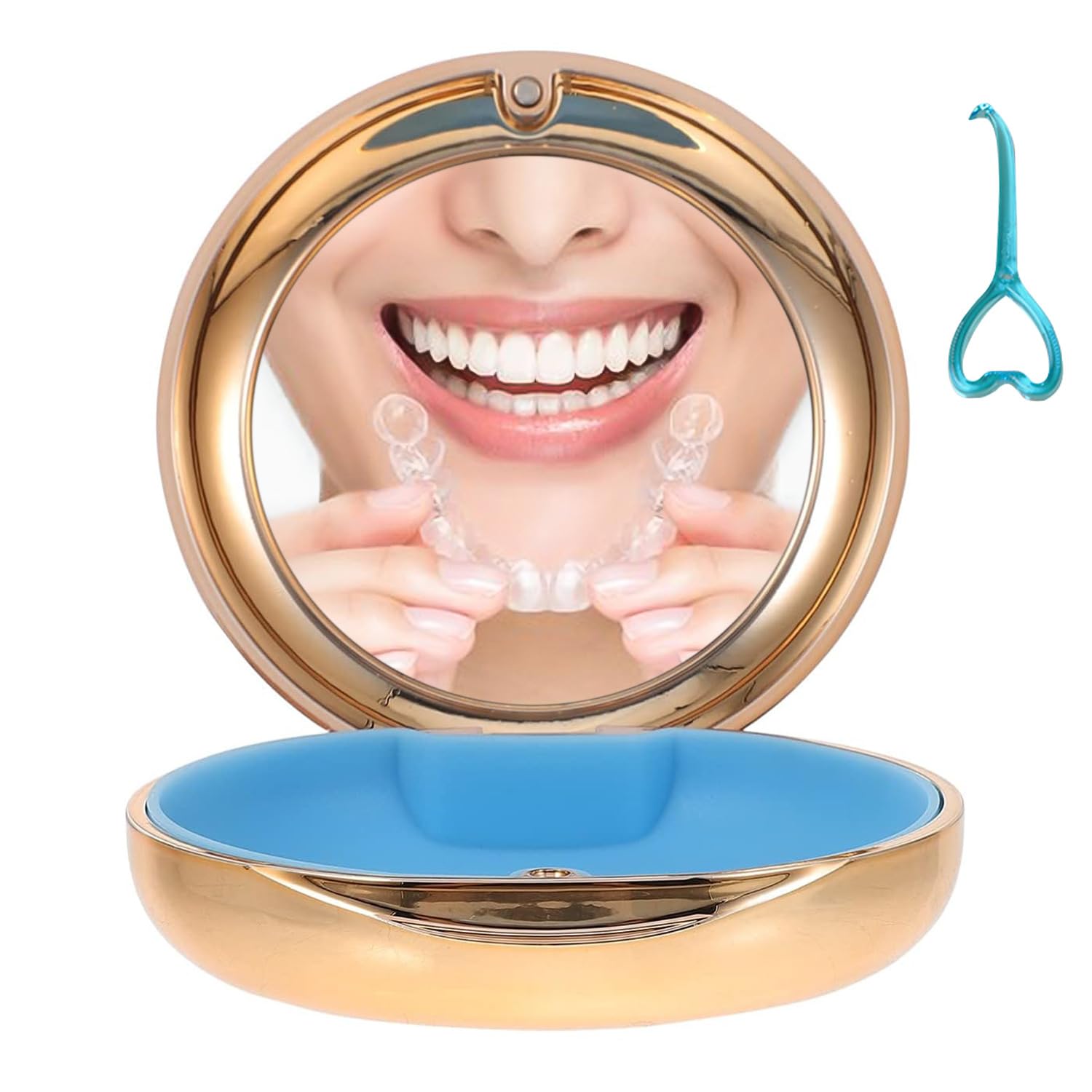 Amazon.com : Retainer Case with Mirror, Cute Retainer Holder Case, Slim ...