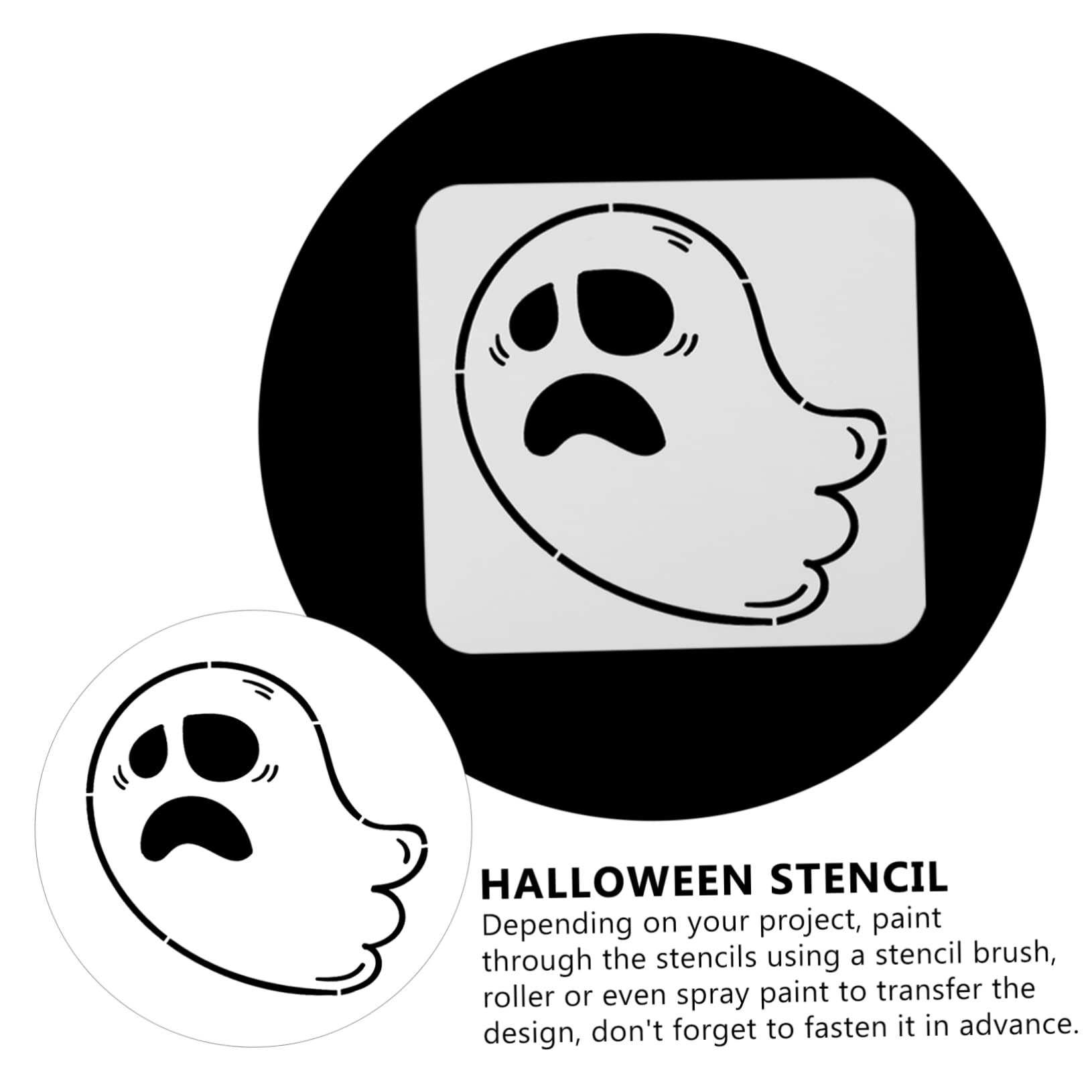 Stencil Fantasma 6 Fustelle A Forma Di Fantasma Di Halloween, Stencil