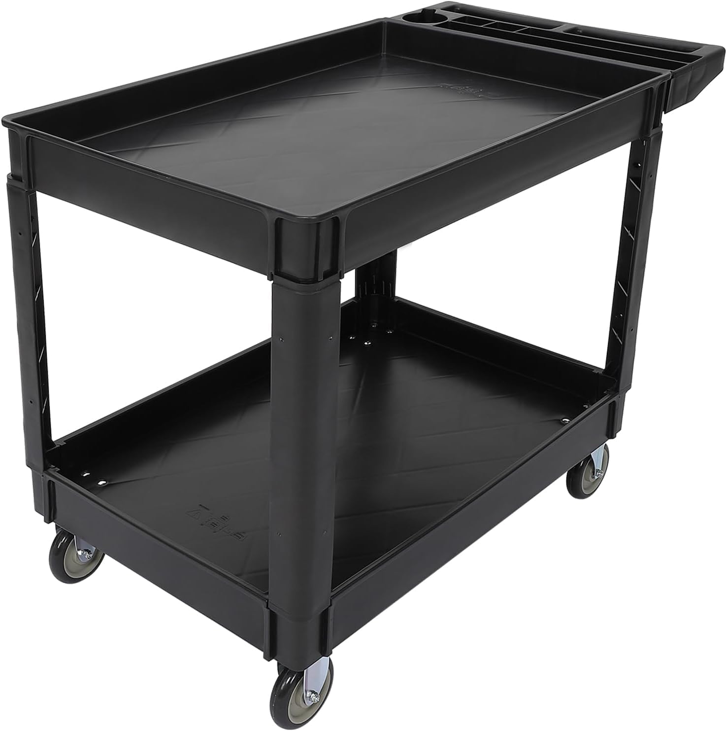 Amazon.com: Utility Service Cart with Wheels and Two Trays, Service ...