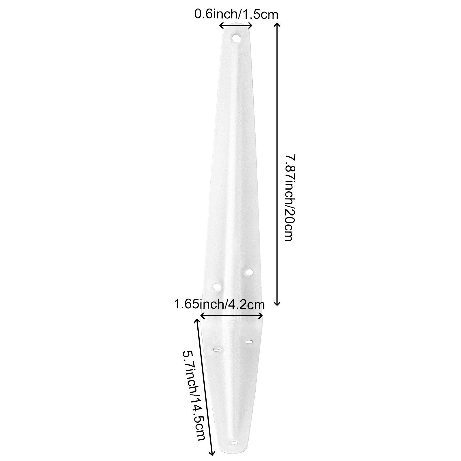 Snapklik.com : ZEONHEI 48 PCS 6 X 8 Inch White Shelf Brackets
