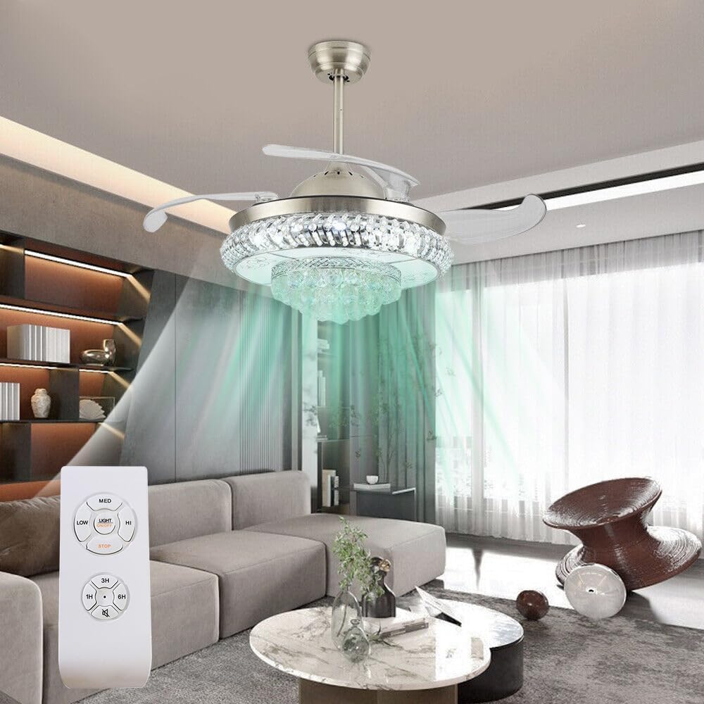 Amazon.com: EcoTypee 42 Inch Ceiling Fans with Lights Remote Control- 3 ...
