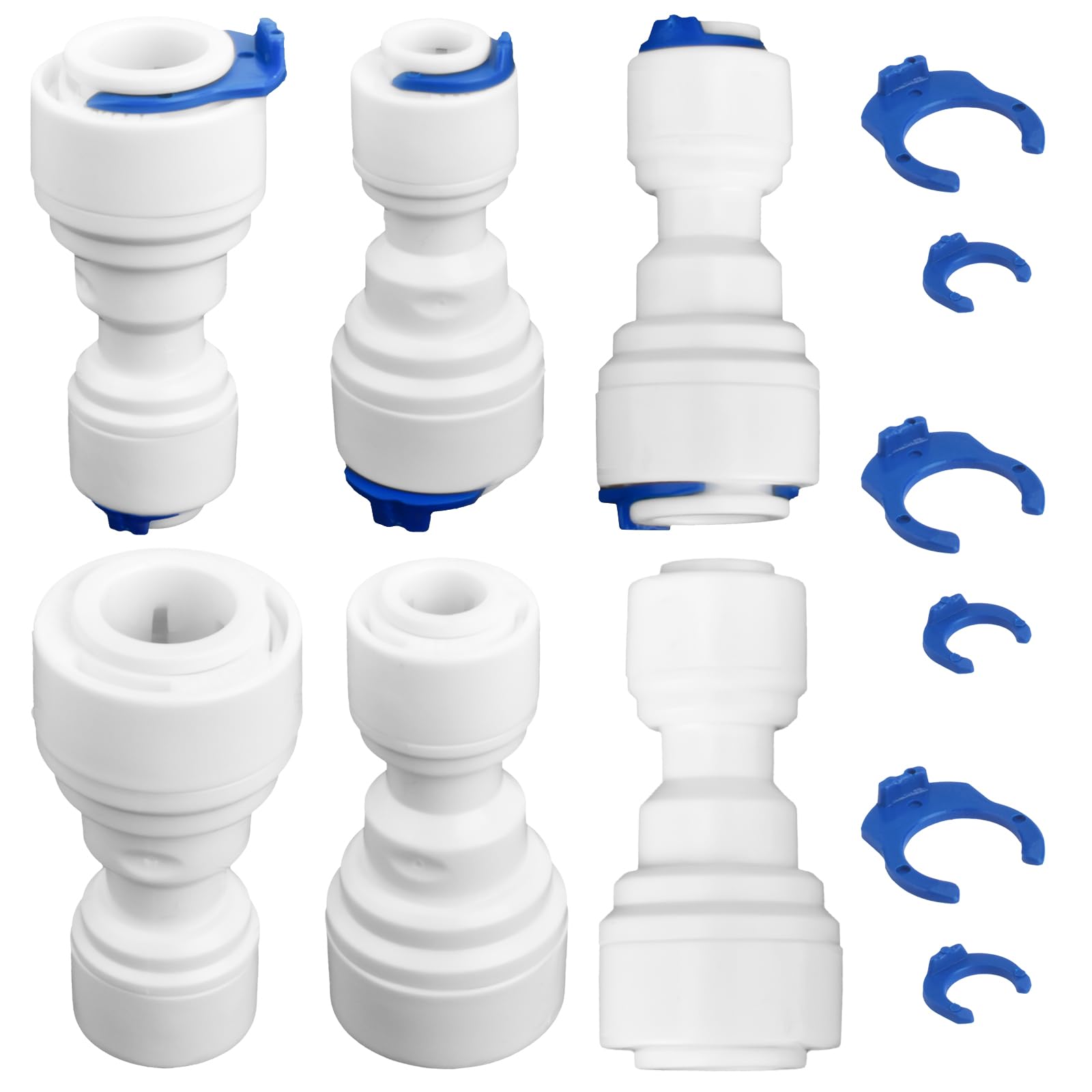 Amazon.com: 6 PCS Quick Connect Fittings 1/4" to 3/8" Tube OD Push Fit ...