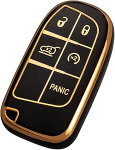 OFFCURVE for Jeep Dodge Key Fob Cover, Soft TPU Protection Key Cover ...