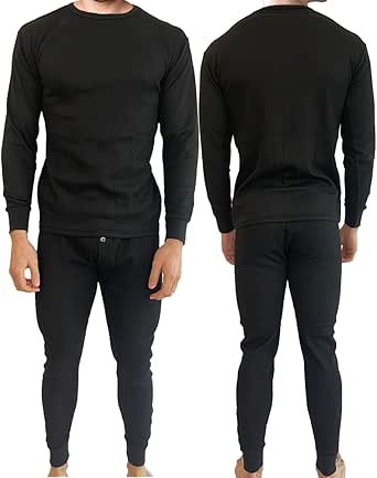 BROOKLYN VERTICAL Mens 2-Piece Waffle Thermals Set | Long Sleeve Shirt ...