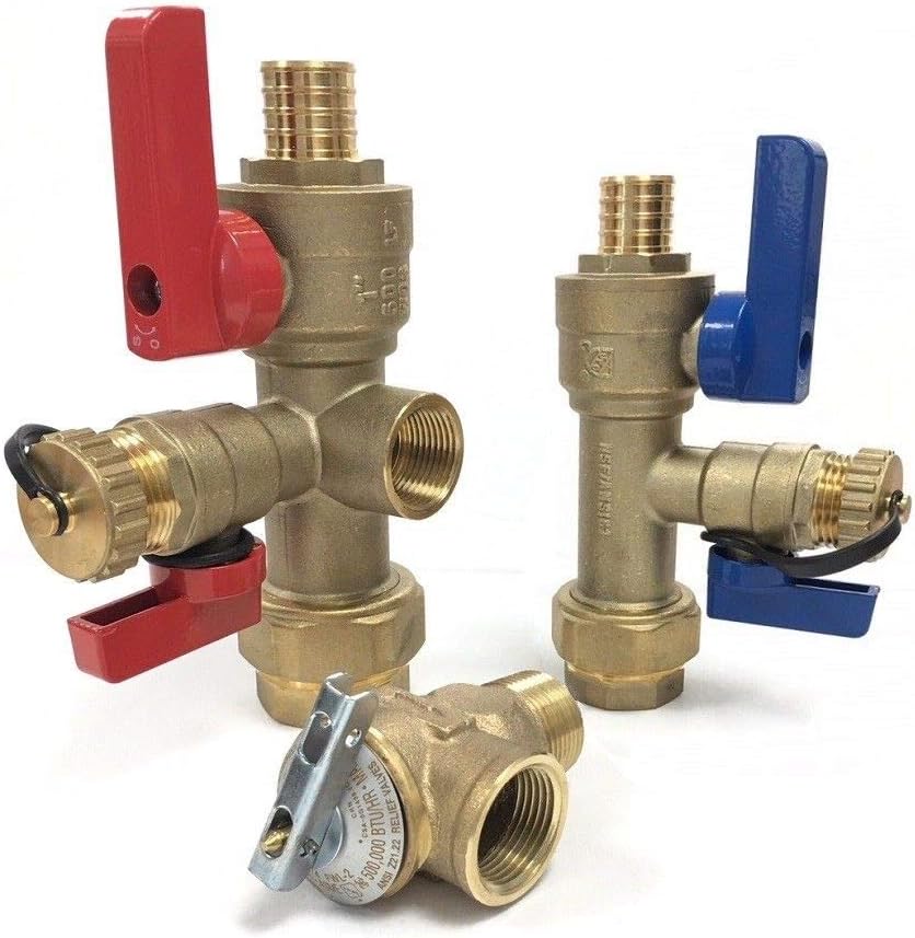 PEX 3/4" Tankless Water Heater Isolation Valves Kit - Installation ...