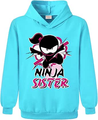 Ninja Kidz Merch Girls Hooide Cotton Tops Kids Pullover Boy Jumpers ...