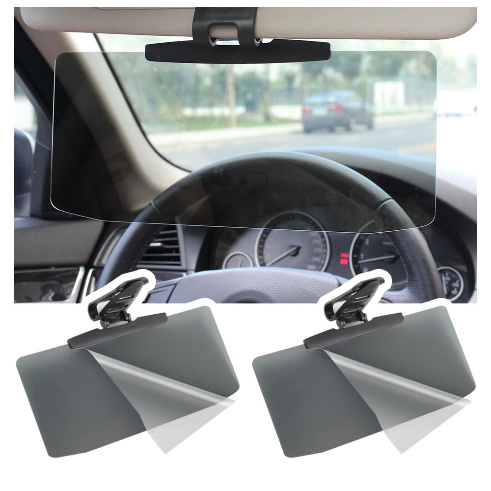 Amazon.com: 2PCS Anti-Glare Sun Visor for Car,Car Visor Extender Sun ...