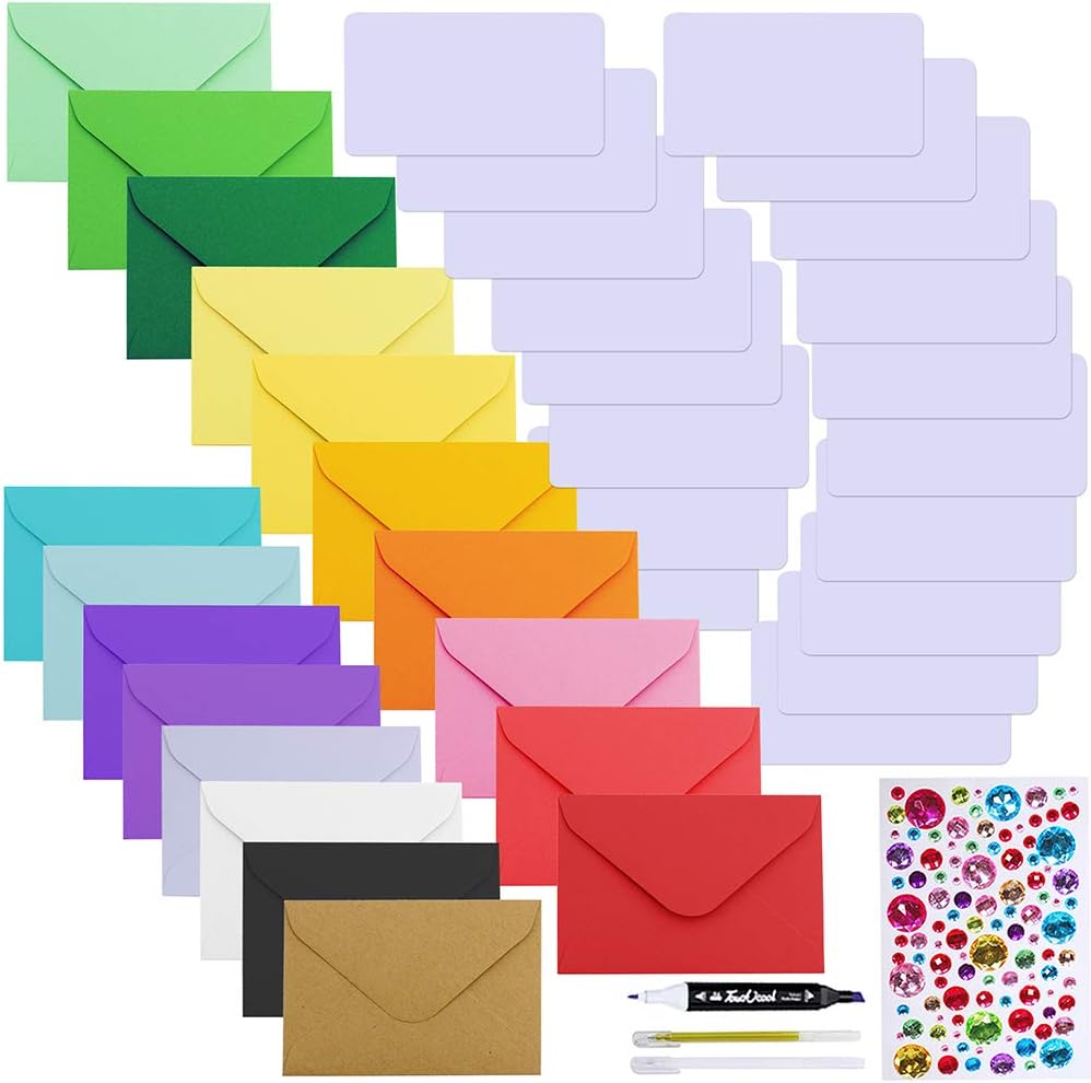 Amazon.com : 144 Sets 18 Colors #56 Mini Envelopes Coin Envelopes ...