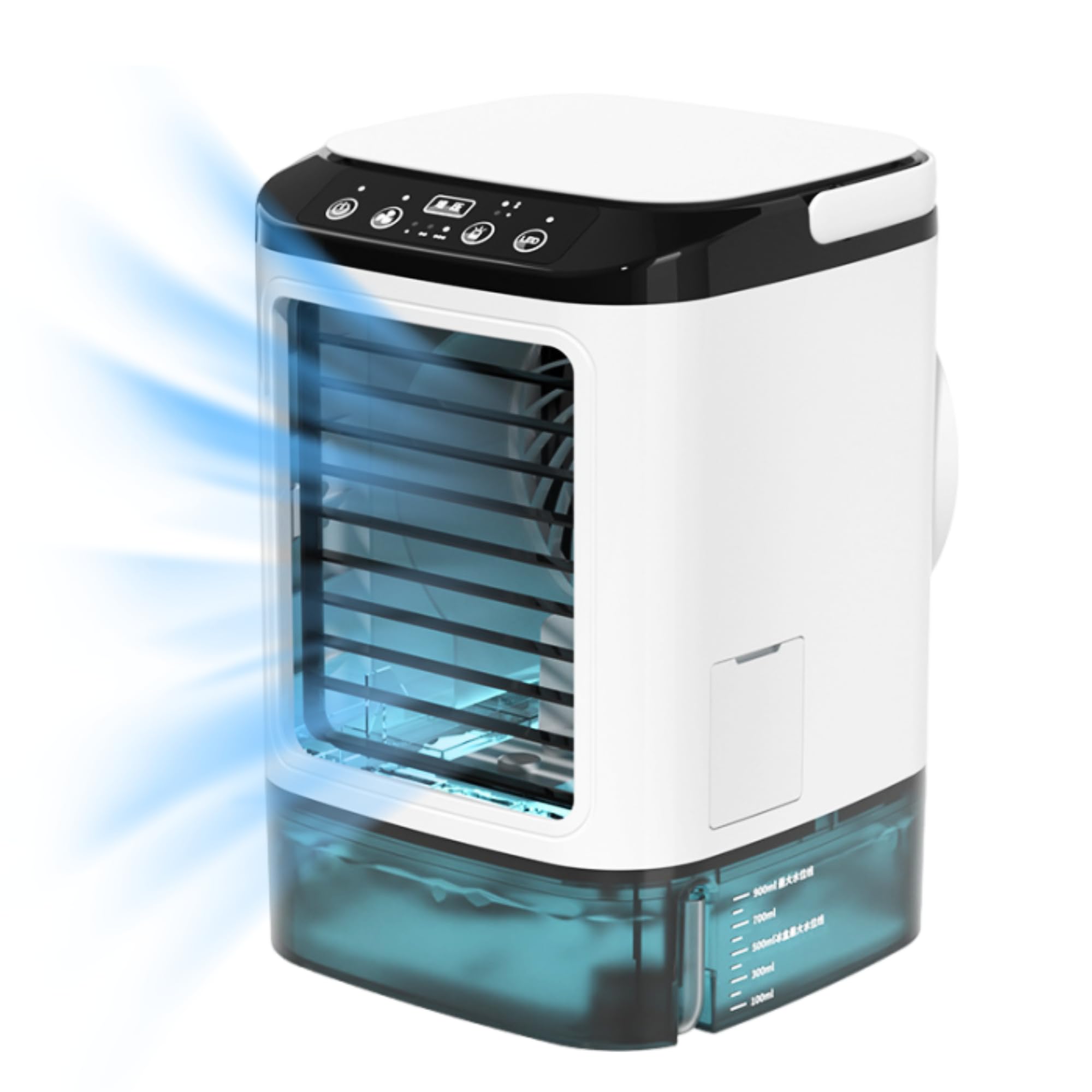 Bewinner Mini Air Conditioner with 900ml Water Tank, Humidifying ...