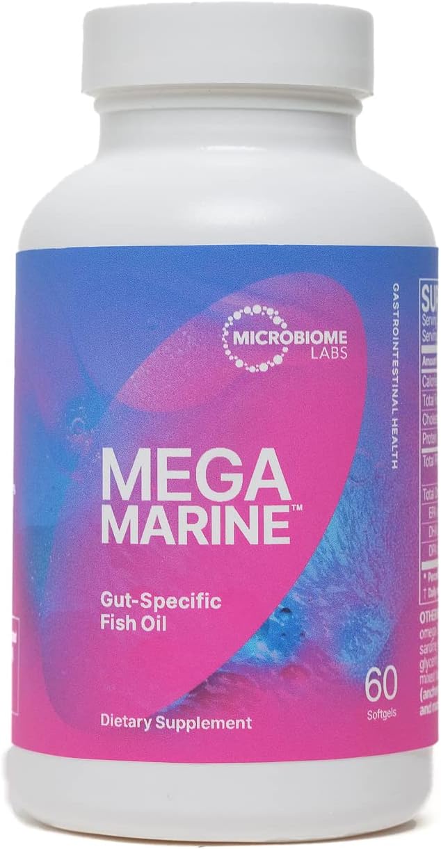 Amazon.com: Microbiome Labs MegaMarine Gut Specific Fish Oil - Omega 3 ...