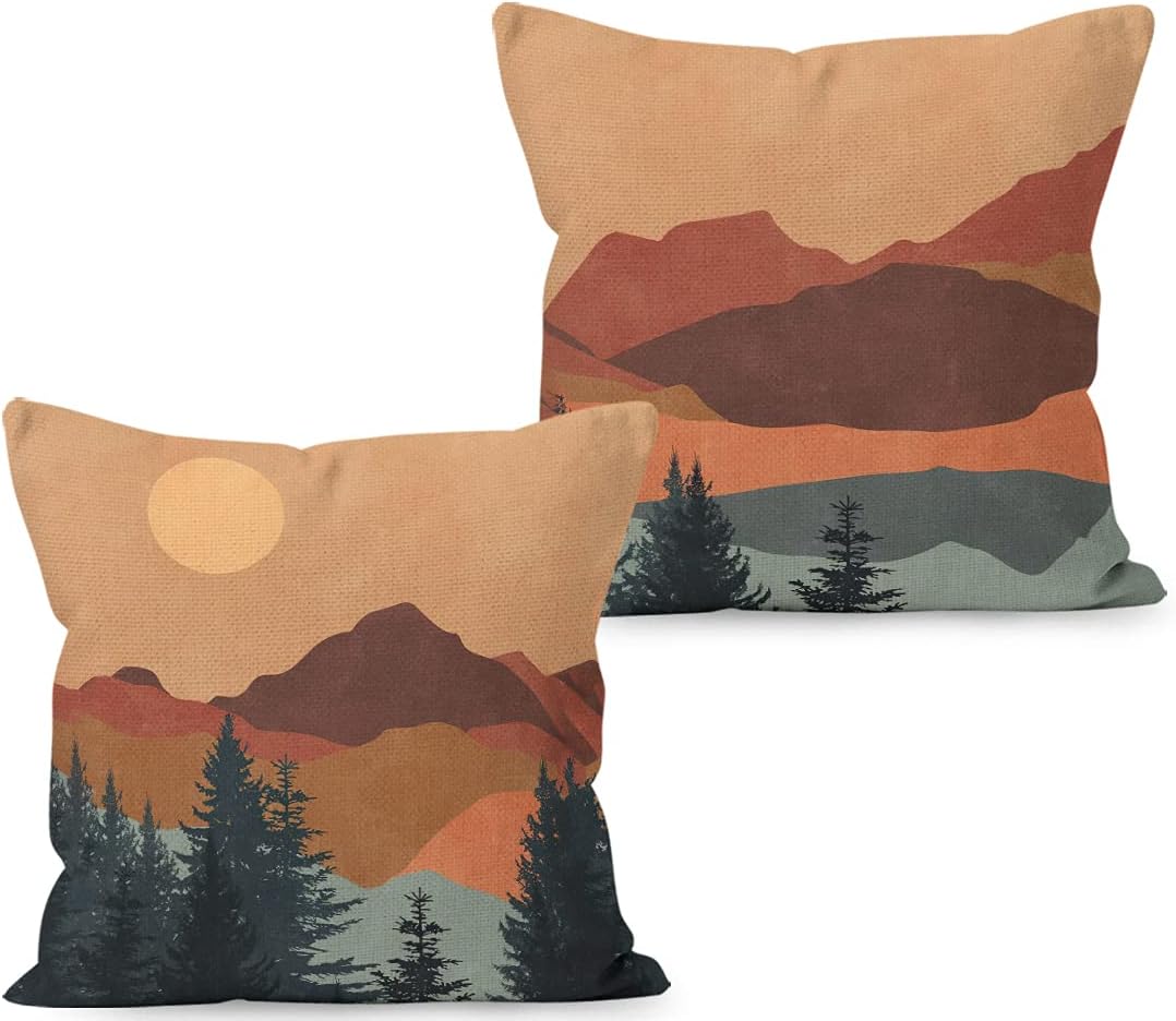 Amazon.com: HUYAW Boho Abstract Sun Moon Sea Sunset Sunrise Line ...