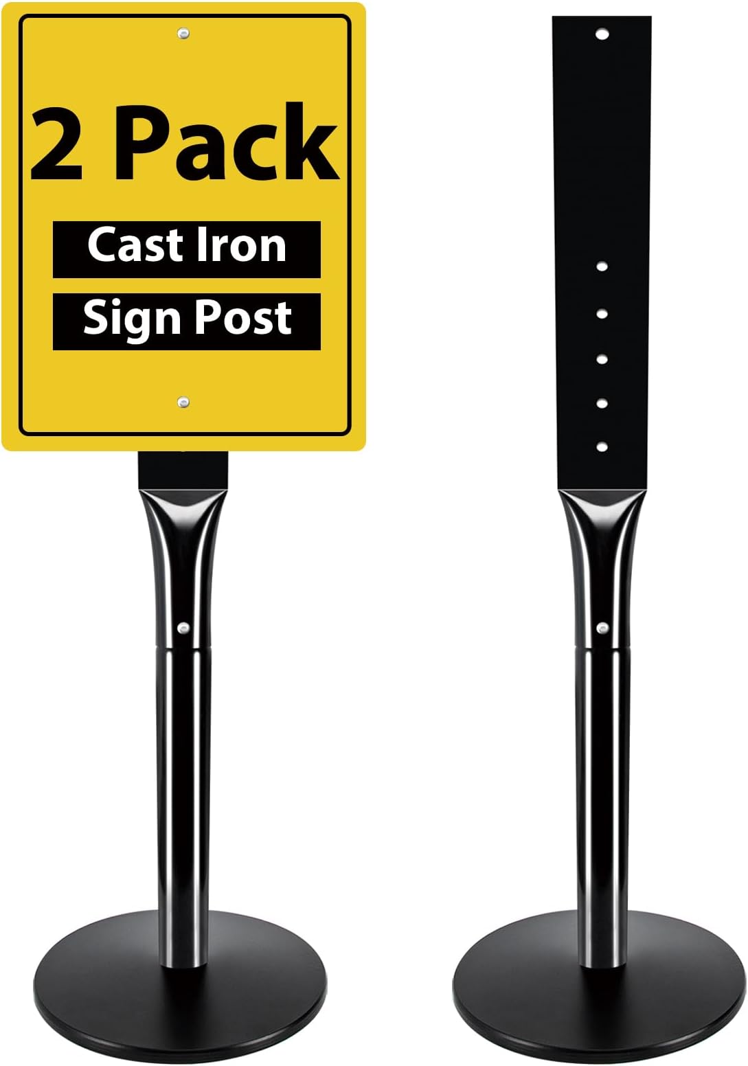 Amazon.com: OUTNEE Heavy Duty Sign Base Cast Iron Sign Post, 48 ...