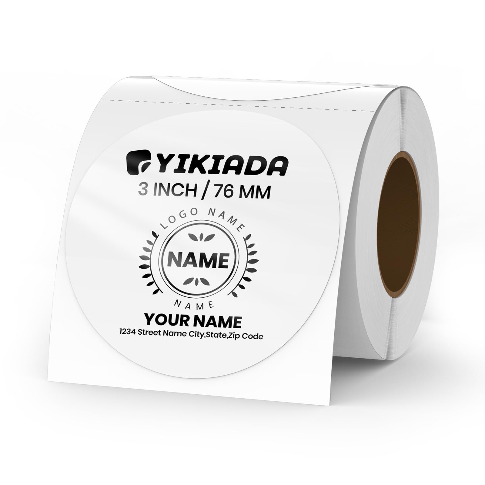 Snapklik.com : White Circle Thermal Labels Vinyl 3 Inch Self-Adhesive ...