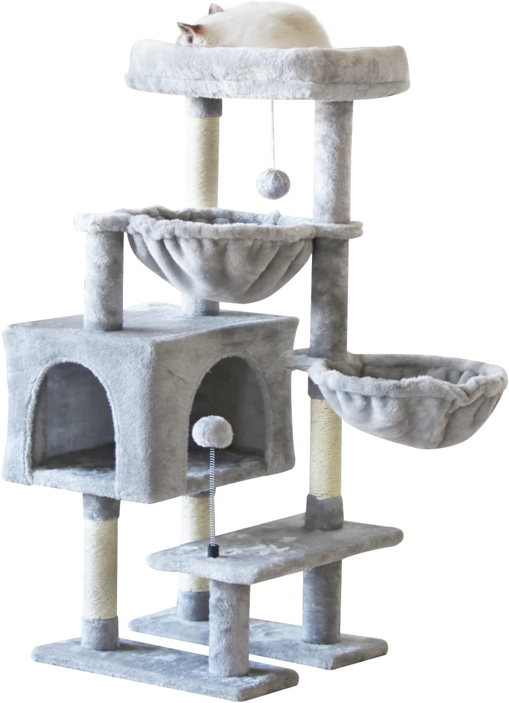 Amazon.com : KIYUMI Cat Tree Cat Tower Condo with Sisal Scratching Post ...