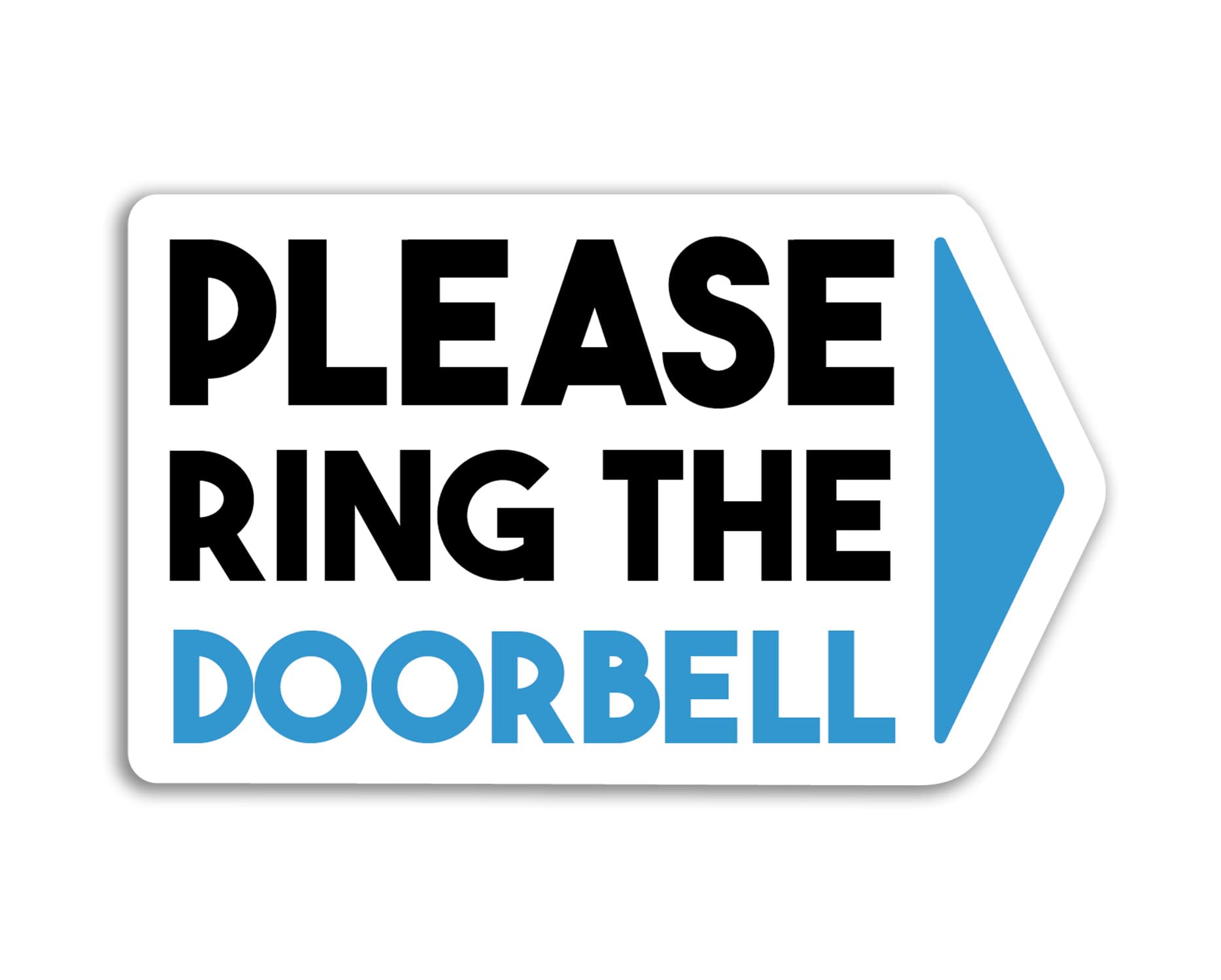 2 x 10cm Wide Ring The Doorbell Vinyl Stickers - Front Door Home House ...