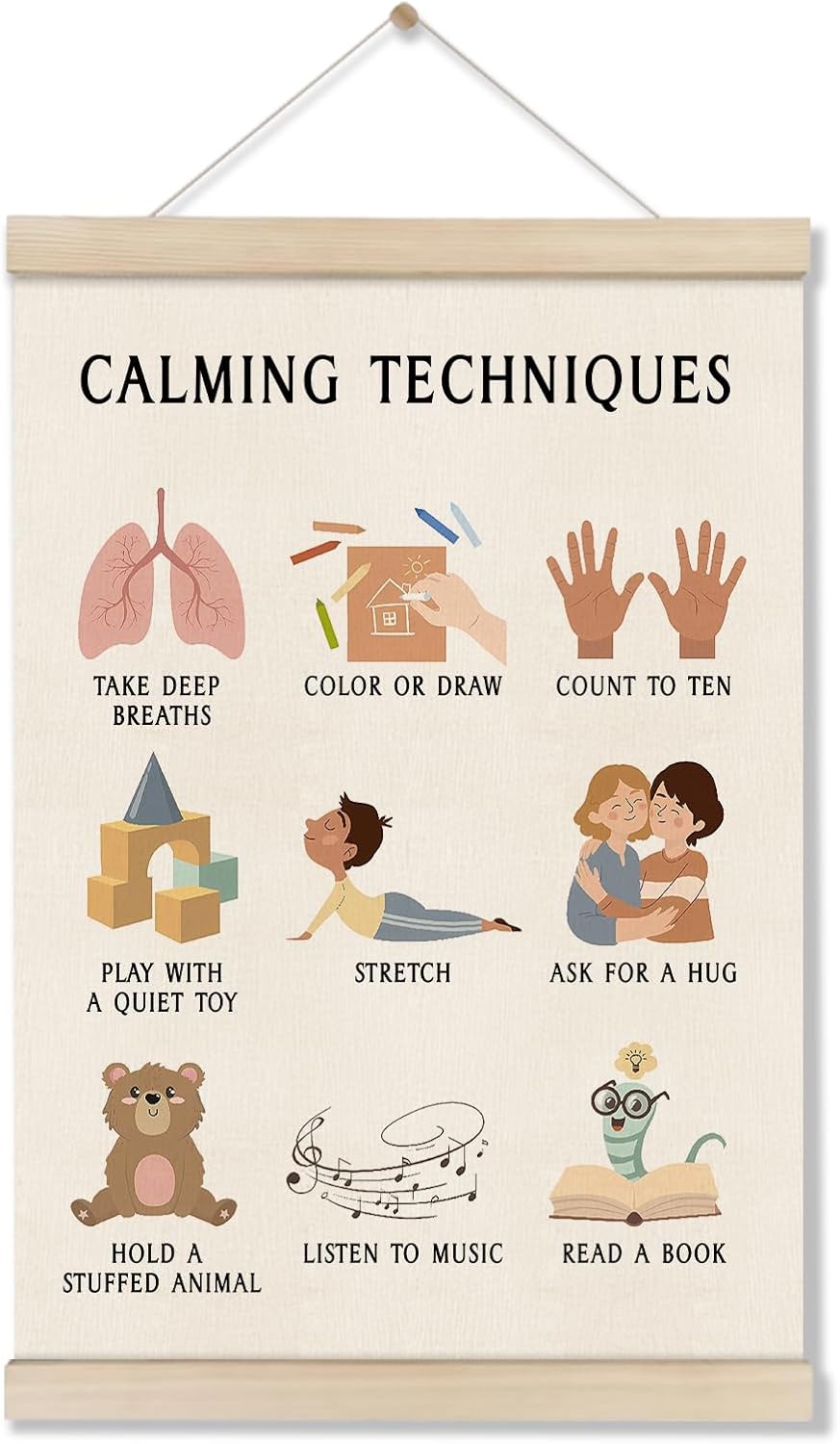 Amazon.com: DOI-LANEE Mental Health Posters Hanger Frame, Educational ...
