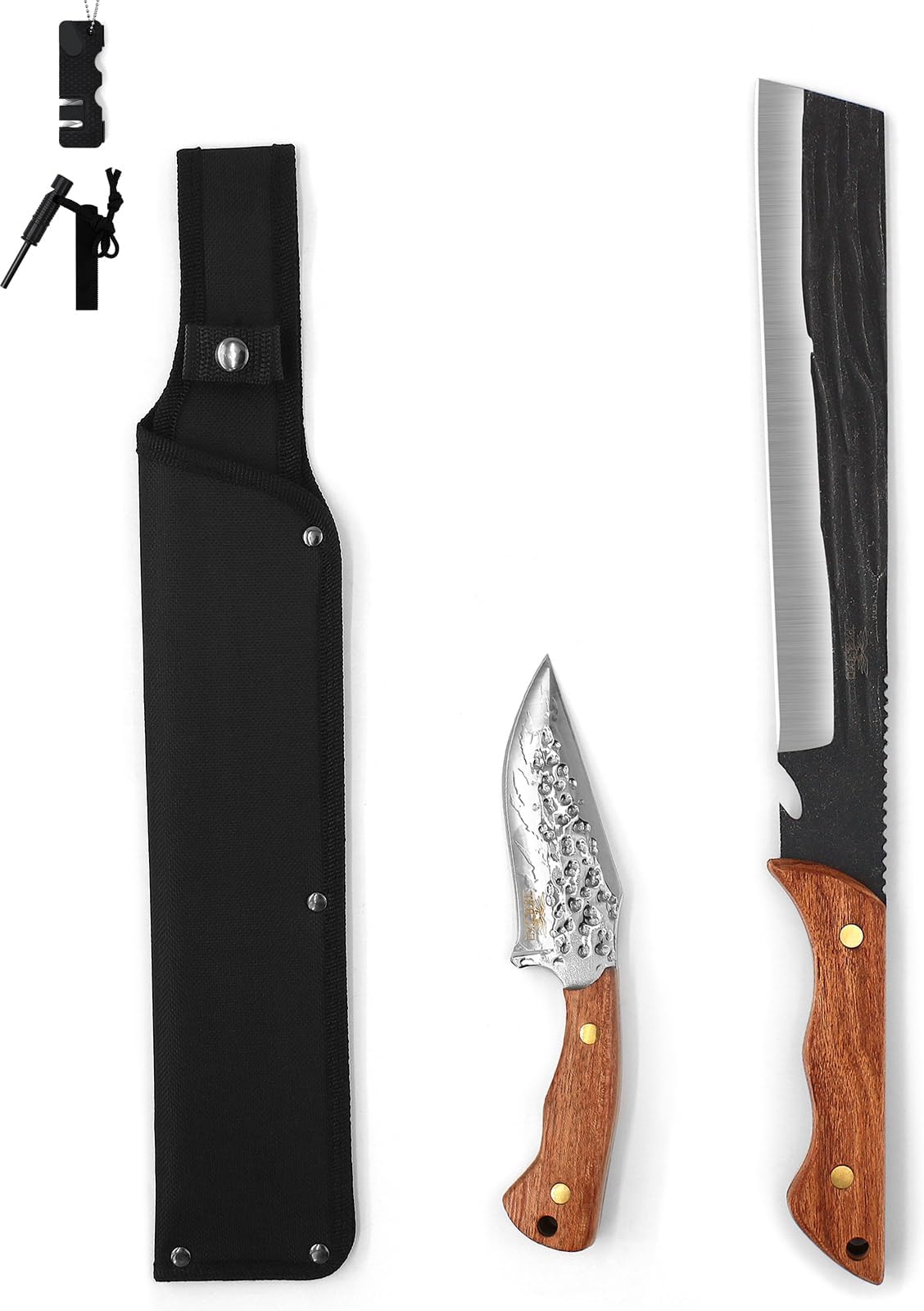 Amazon.com : JXE JXO Camping Hunting Knife kits, 16.8" Machete & 8.2 ...