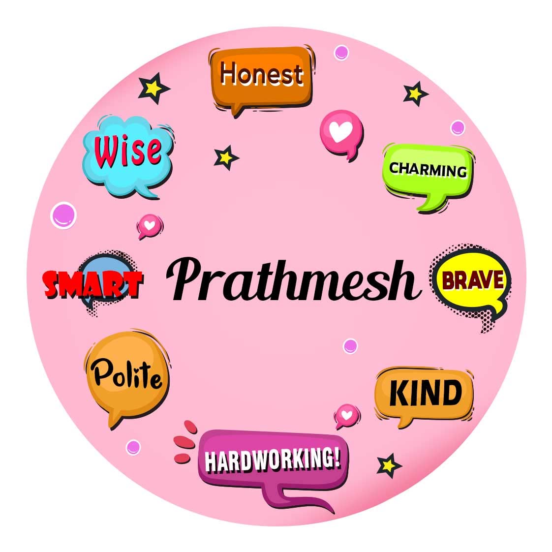 Buy ARTBUG Prathmesh Name Customizable Stylish Fridge Sticker Magnet ...