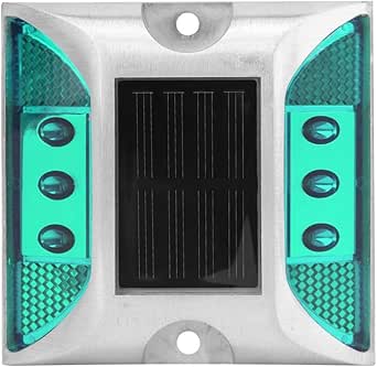 Lwuey LED Solar Power Road Reflector, Ground Marker Lights, Waterproof ...