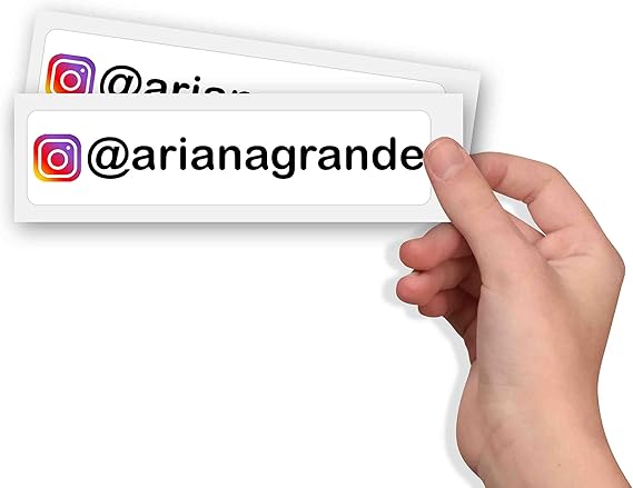 2 x Username, social media, Personalised Text, Tag, Car, Laptop, Vinyl ...