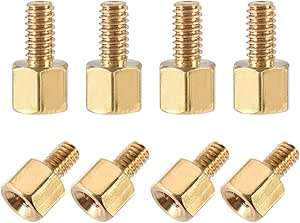 uxcell M2.5x4mm+4mm Male-Female Brass Hex PCB Motherboard Spacer Standoff for FPV Drone ...