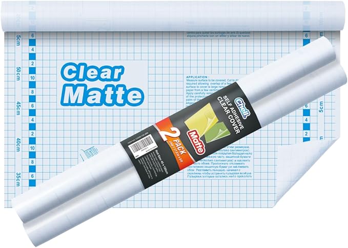 Amazon.com: Chell 2 Pack Matte Clear Contact Paper Roll for Books ...