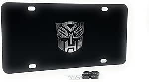 Amazon.com: 3D Transformers Metal Badge Black Finished Metal License ...