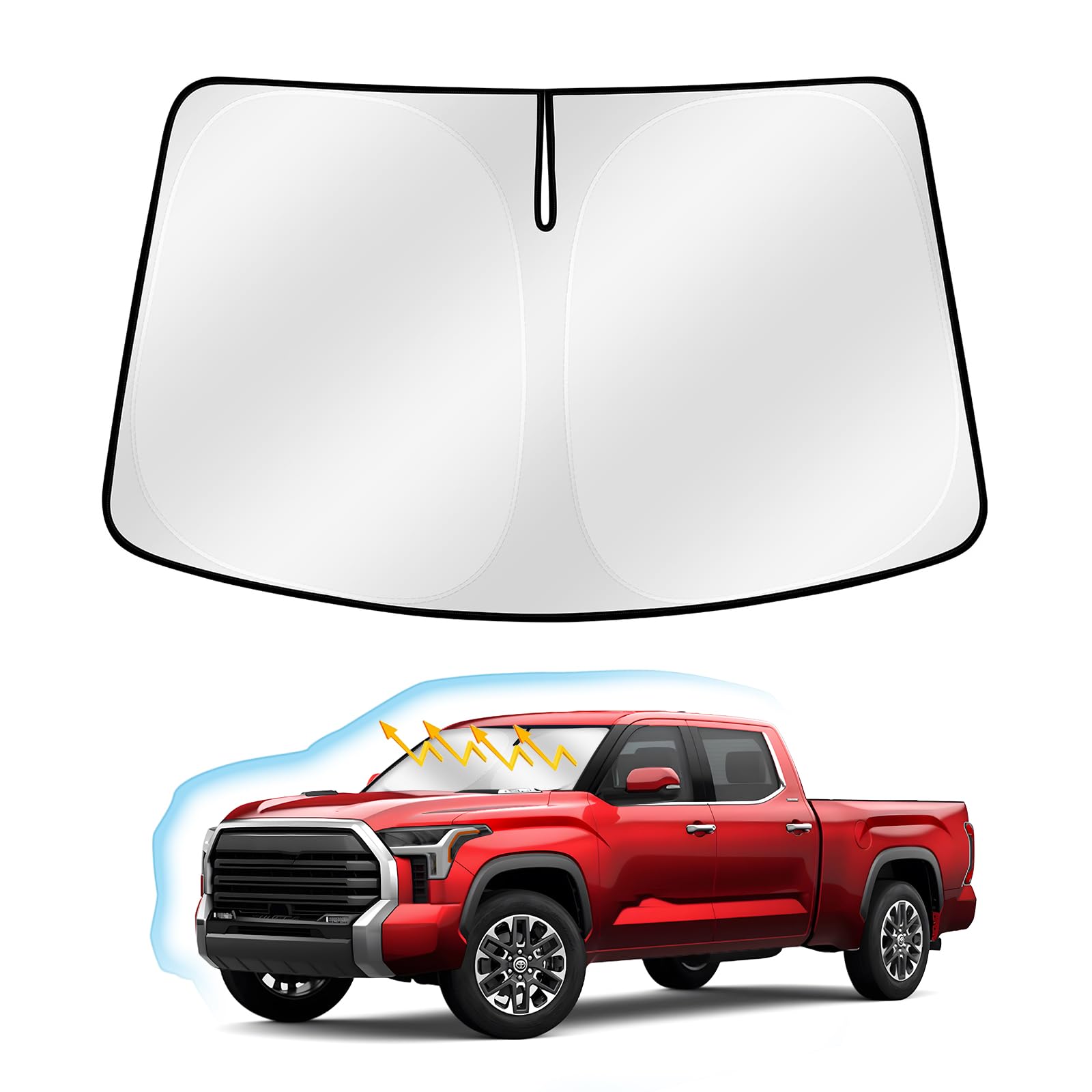 Amazon.com: Windshield Sun Shade for Toyota Tundra 2022-2024 2025 ...