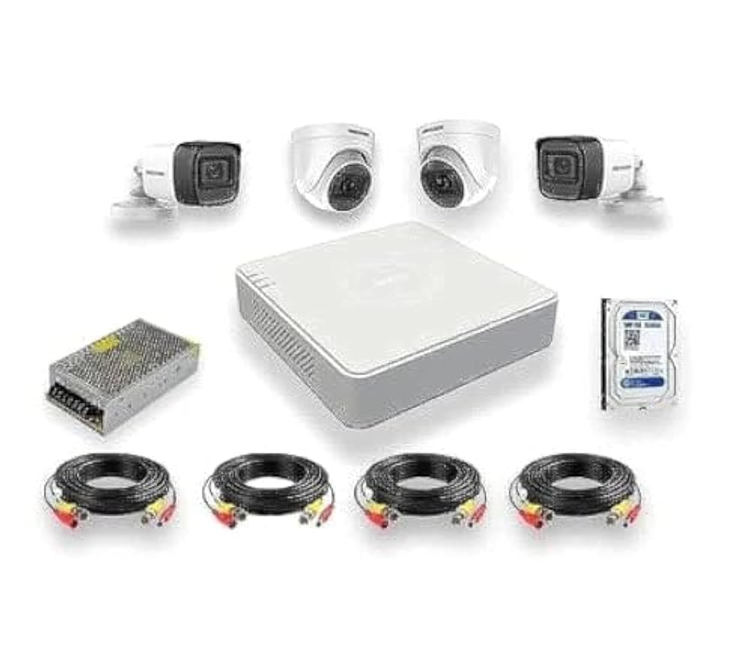 Integrated Surveillance System Includes 4 High Definition 2 MP Cameras ...
