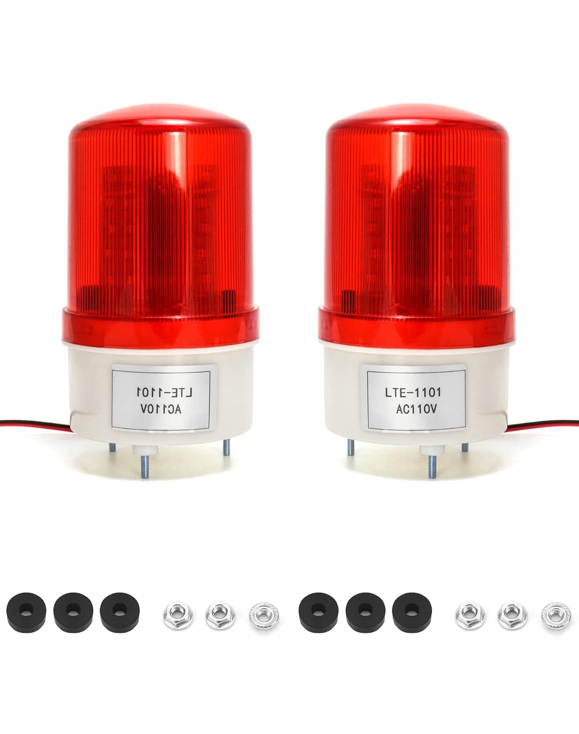 Amazon.com: QWORK 2 Pack Industrial LED Rotating Strobe Beacon Warning ...
