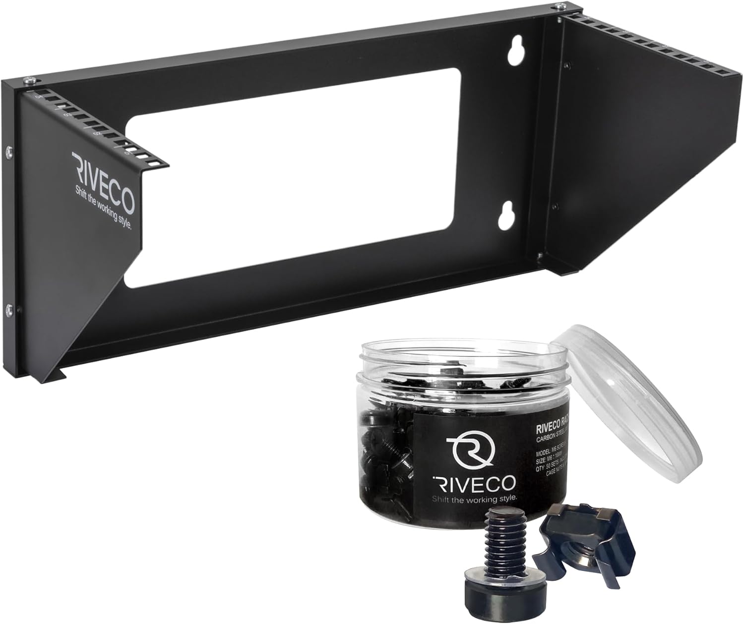 Amazon.com: RIVECO 4U Wall Mount Rack for Network| Reinforced Heavy ...