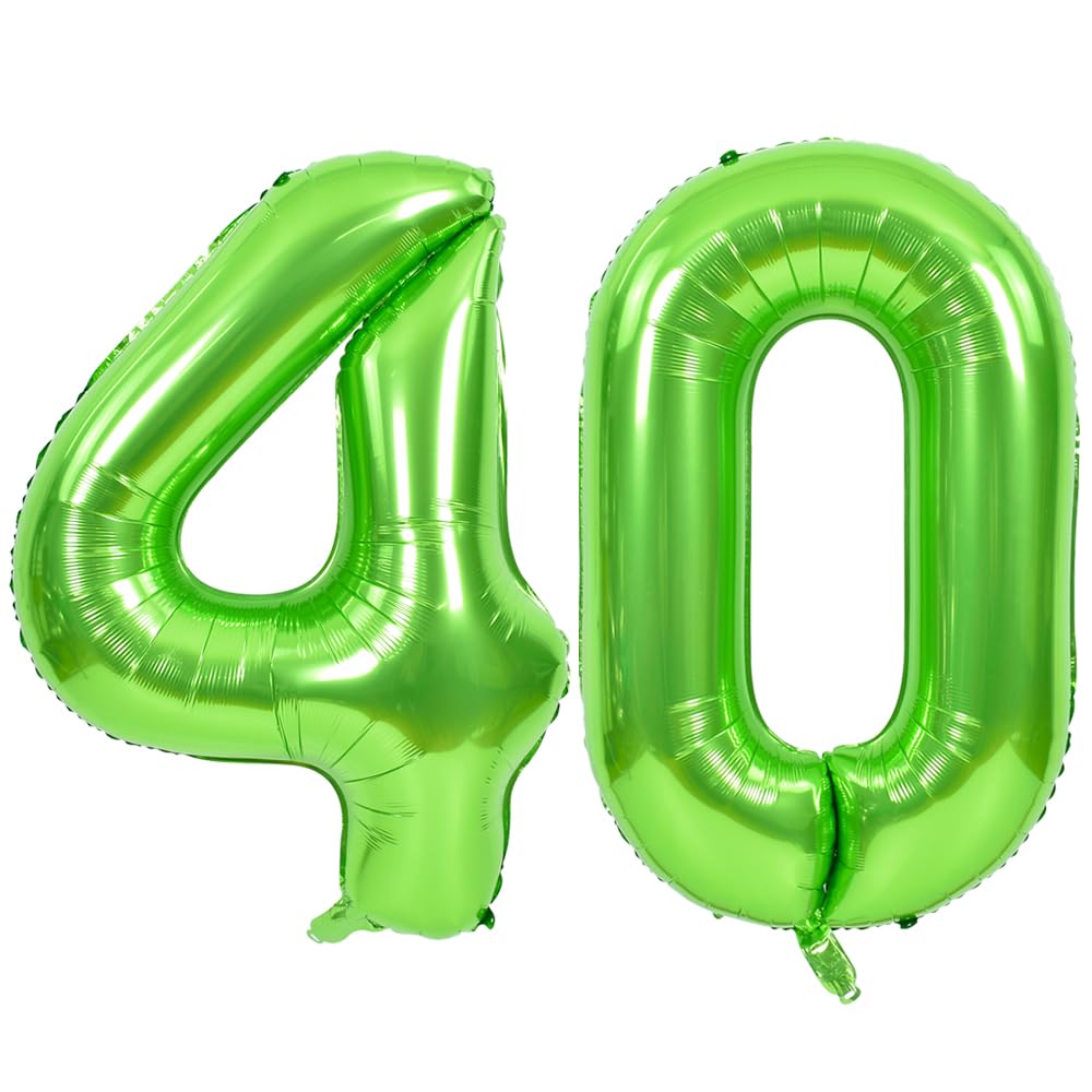 Snapklik Toniful 40 Inch Large Green Numbers Balloons Number 40