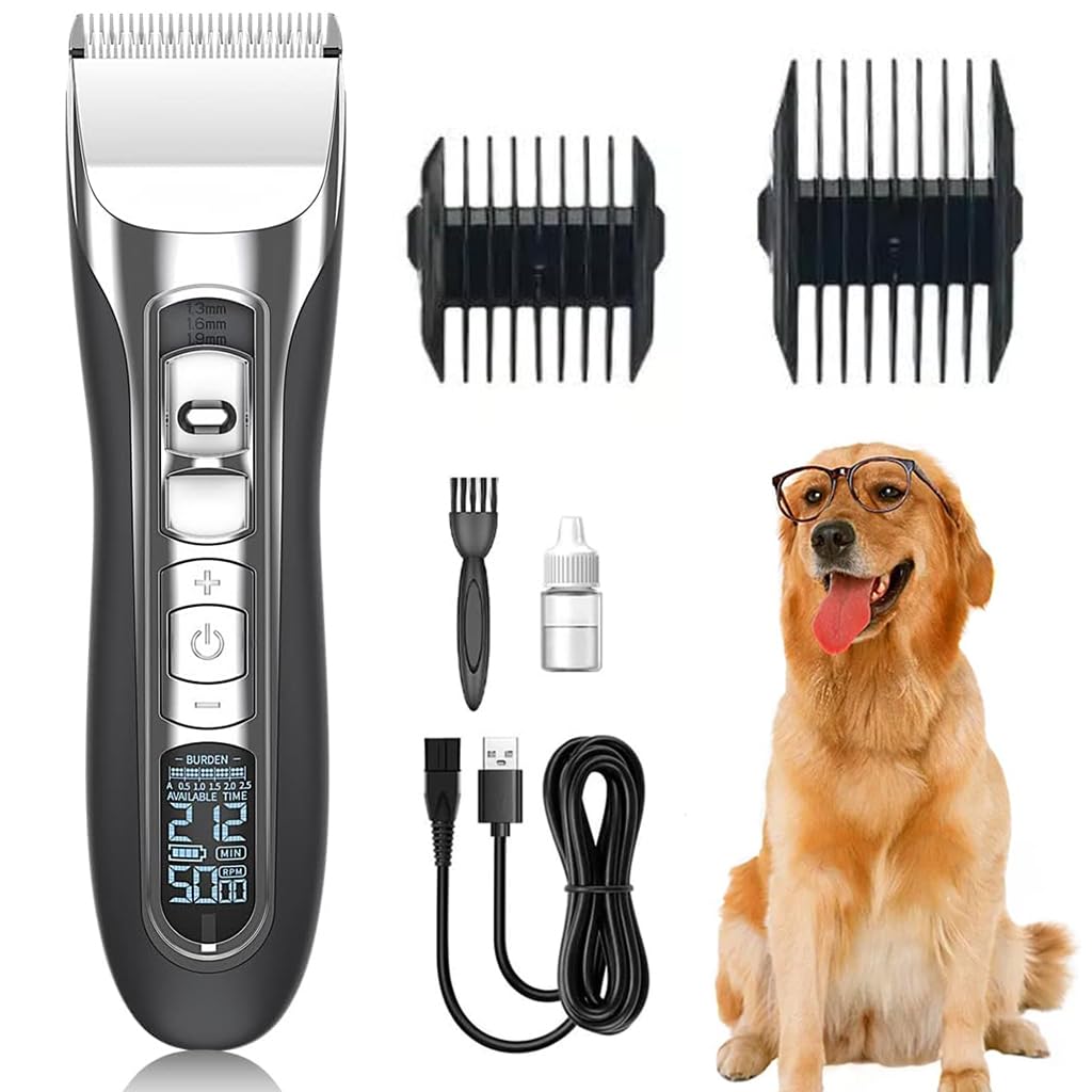 ZIBUYU® Dog Clippers, Professional Electric Pet Hair Clippers ...