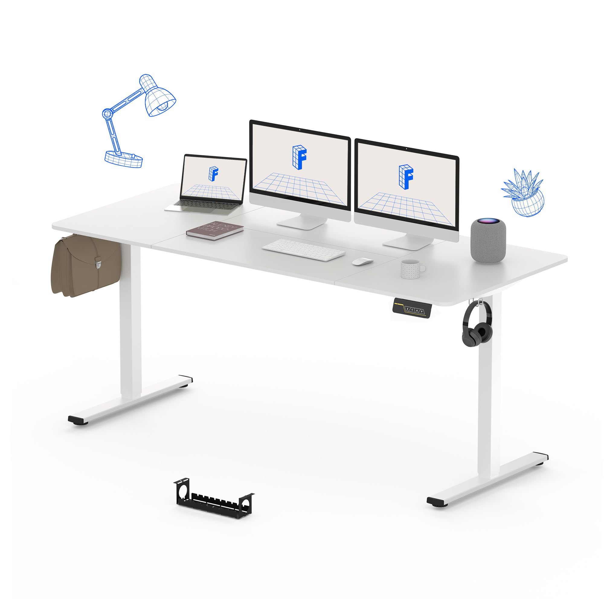 FLEXISPOT 180 * 80cm Electric Standing Desk Adjustable Standing Desk ...