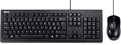 ASUS U2000 Wired Keyboard and Mouse Bundle - Black : Amazon.co.uk ...